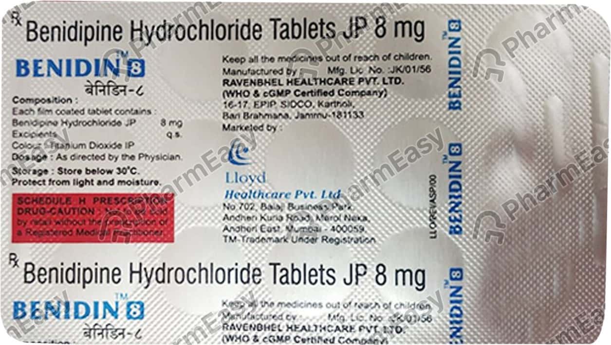 Buy Benidin 8 MG Tablet (15) Online at Flat 15% OFF | PharmEasy