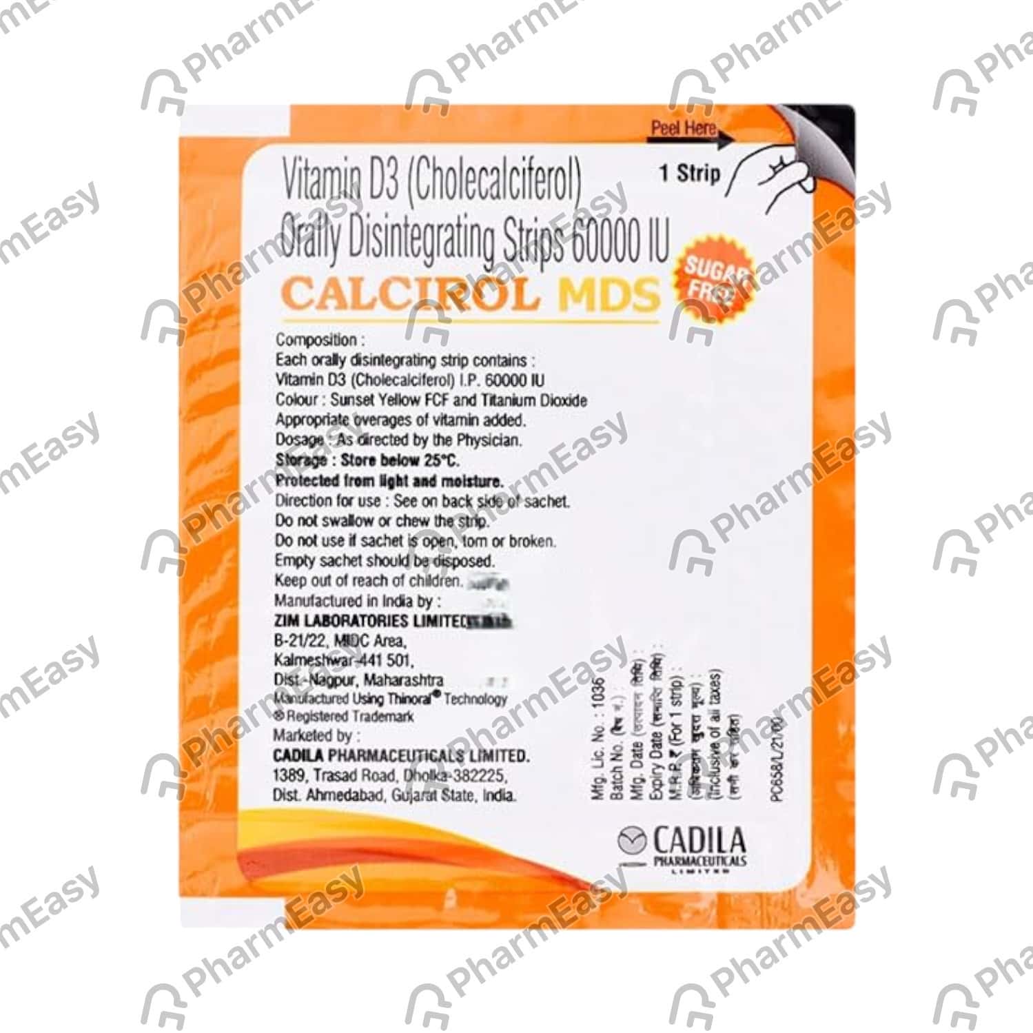 Calcirol Mds 60000 IU Orally Disintegrating Strip (1): Uses, Side ...