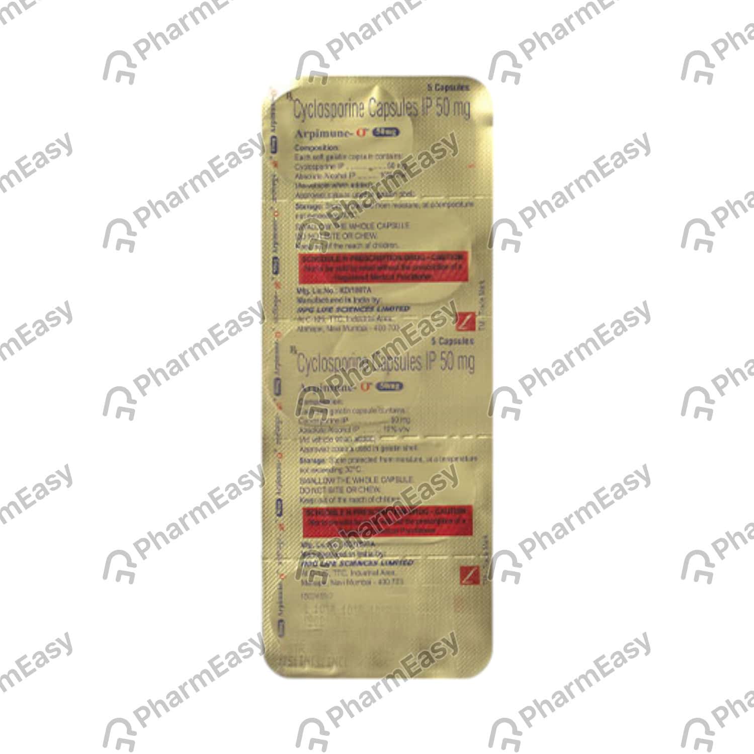 Arpimune O 50 MG Capsule (5): Uses, Side Effects, Price & Dosage ...