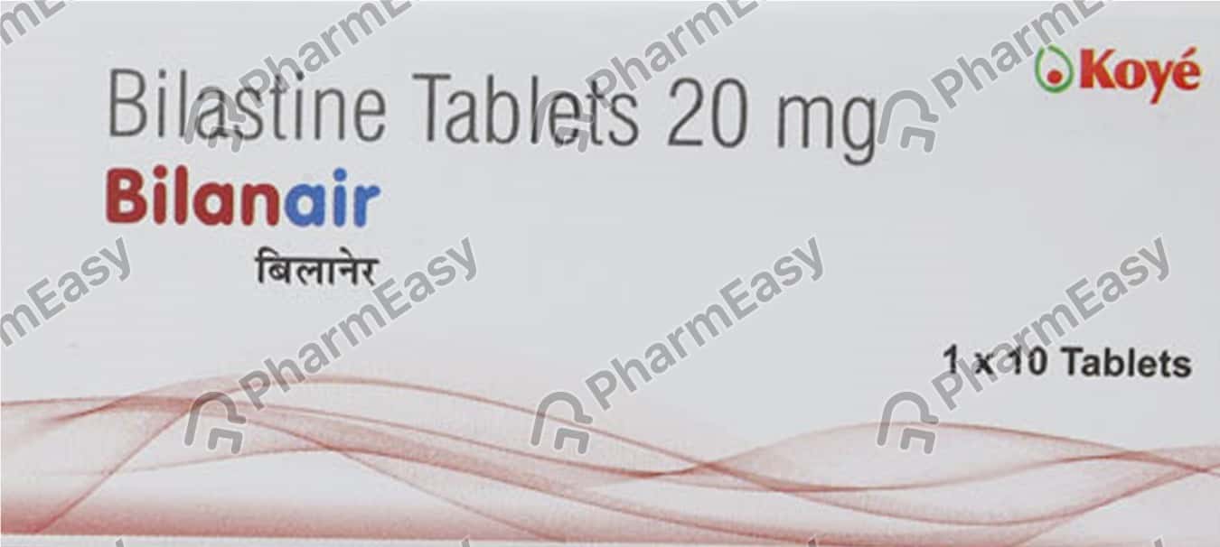 Bilanair 20 MG Tablet (10): Uses, Side Effects, Price & Dosage | PharmEasy