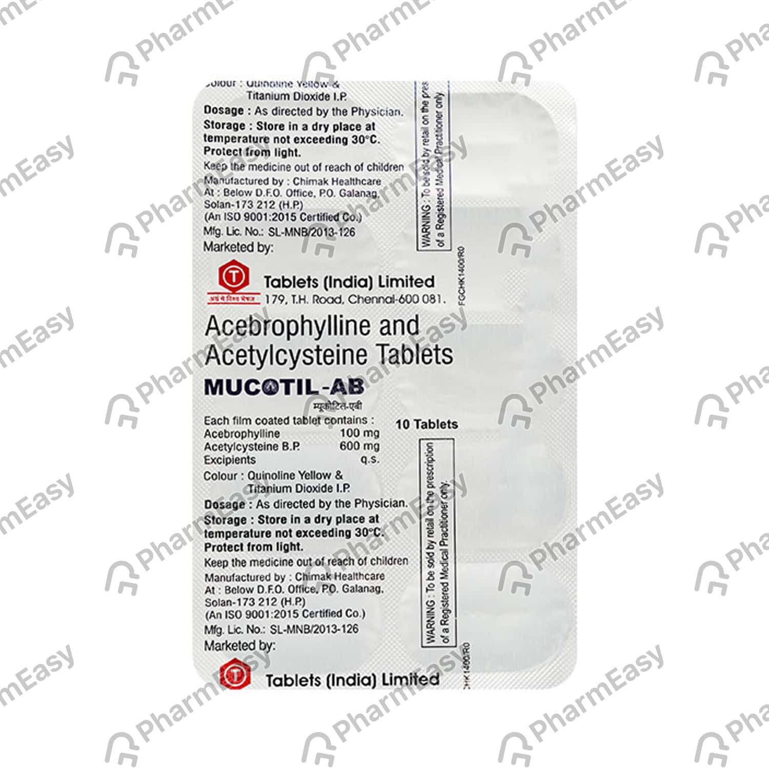 Mucotil Ab Strip Of 10 Tablets: Uses, Side Effects, Price & Dosage ...