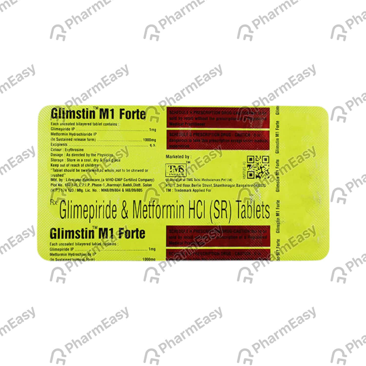 Glimstin M 1mg Forte Strip Of 15 Tablets: Uses, Side Effects, Price ...