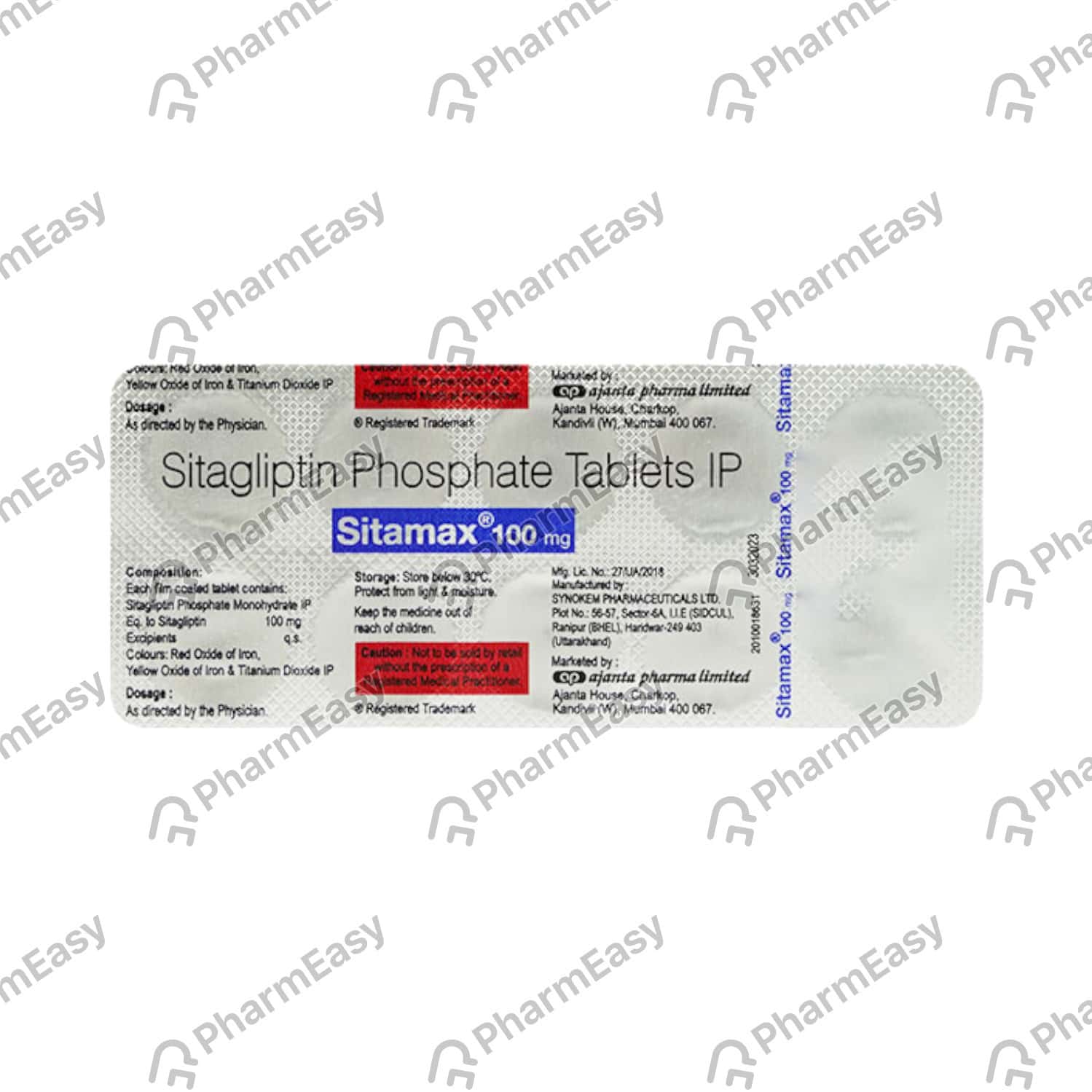 Sitamax 100 MG Tablet (10): Uses, Side Effects, Price & Dosage | PharmEasy