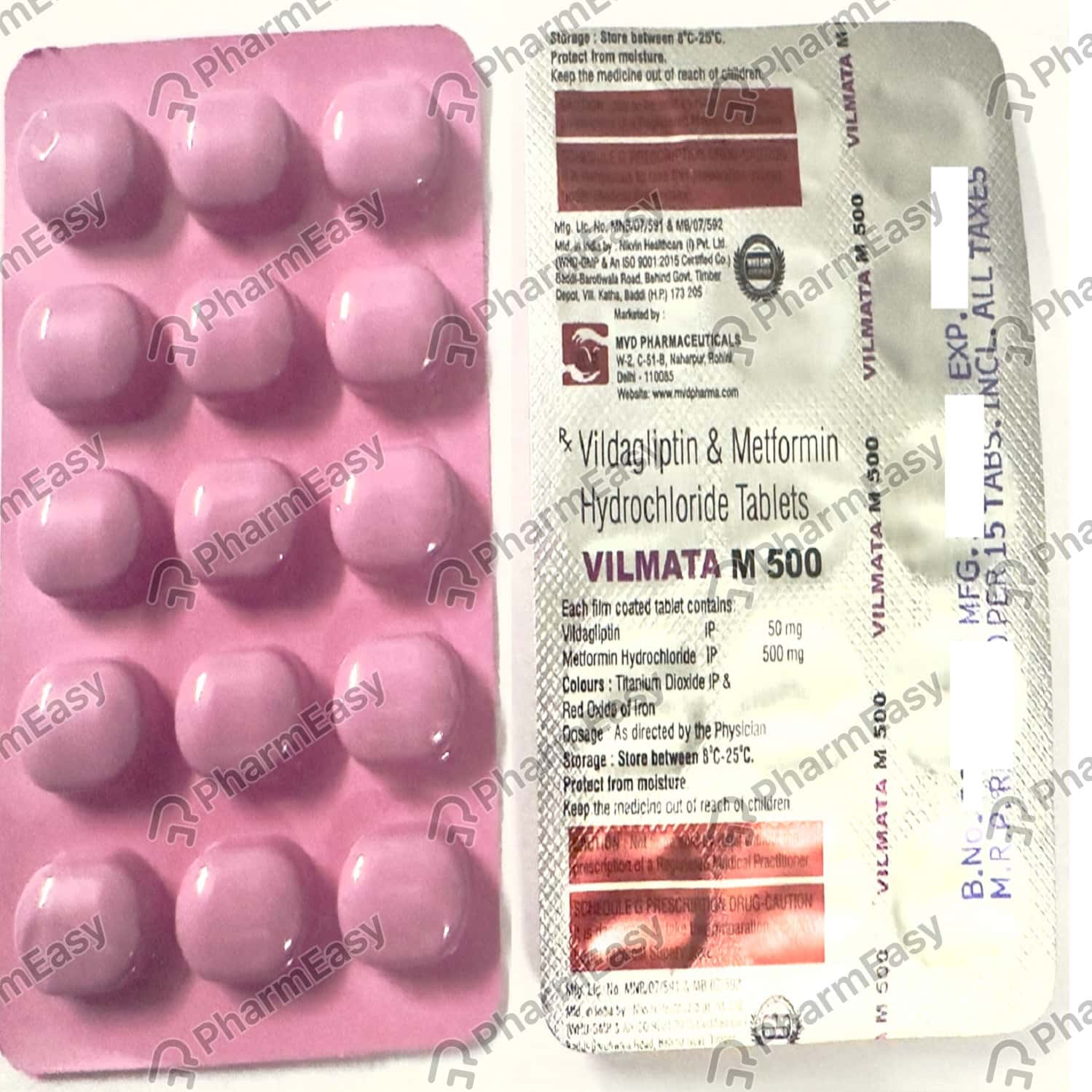 Vilmata M 500mg Strip Of 15 Tablets: Uses, Side Effects, Price & Dosage ...