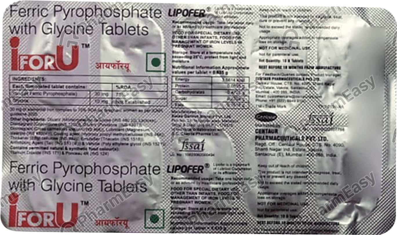 Buy I For U Strip Of 10 Tablets Online at Flat 15% OFF | PharmEasy