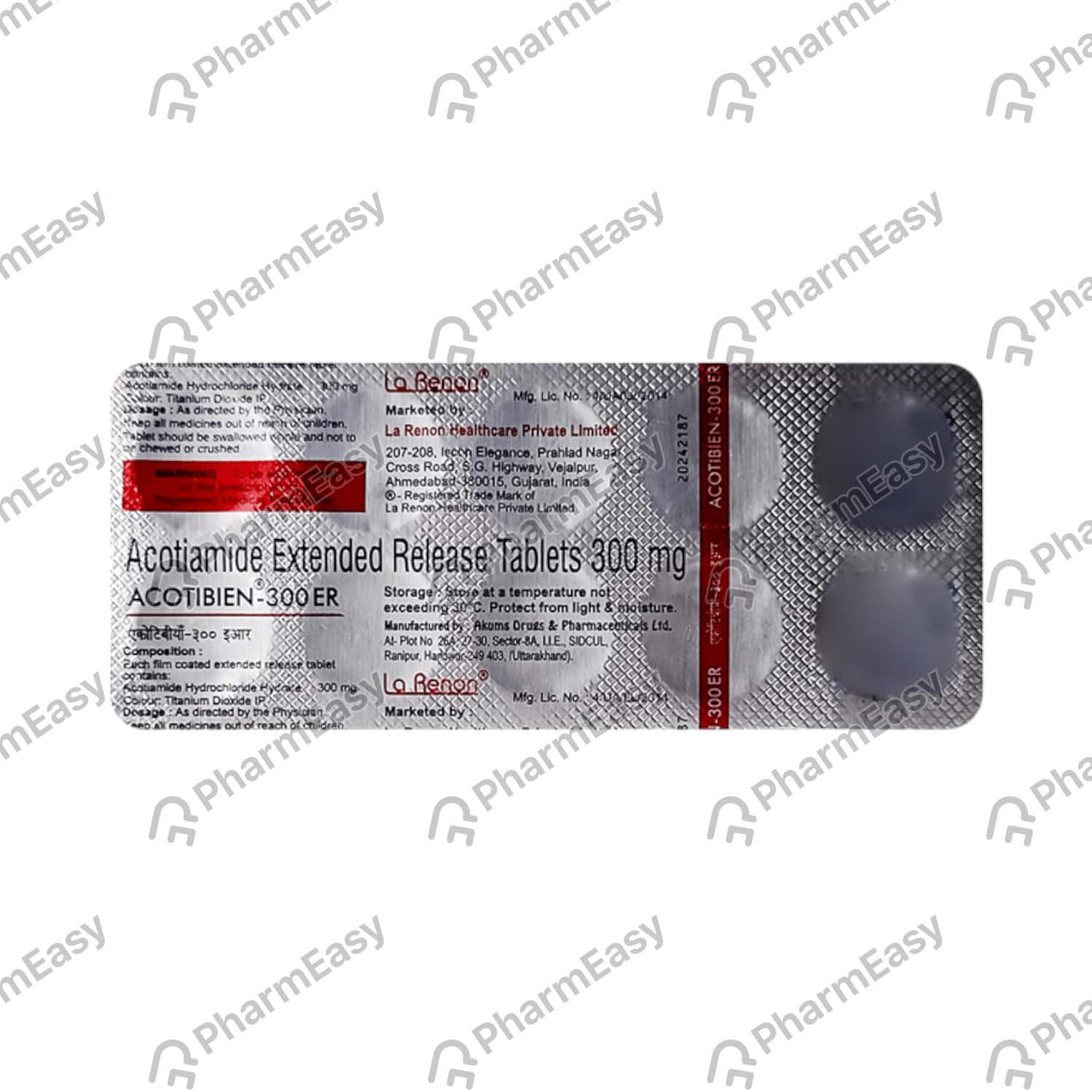 Acotibien Er 300 MG Tablet (10): Uses, Side Effects, Price & Dosage ...