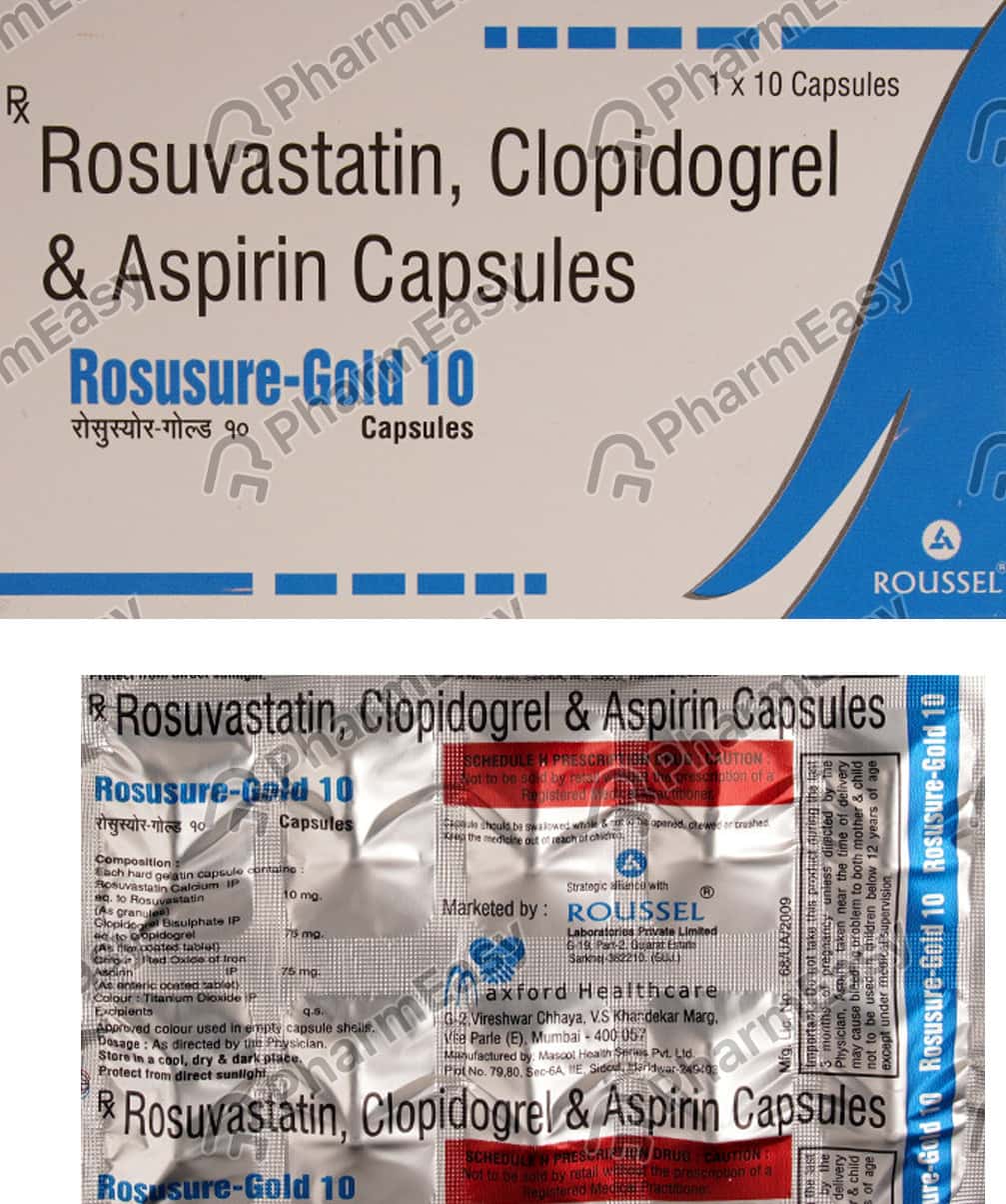 Buy Aidrovastatin Gold 10mg Strip Of 10 Capsules Online at Flat 15% OFF ...