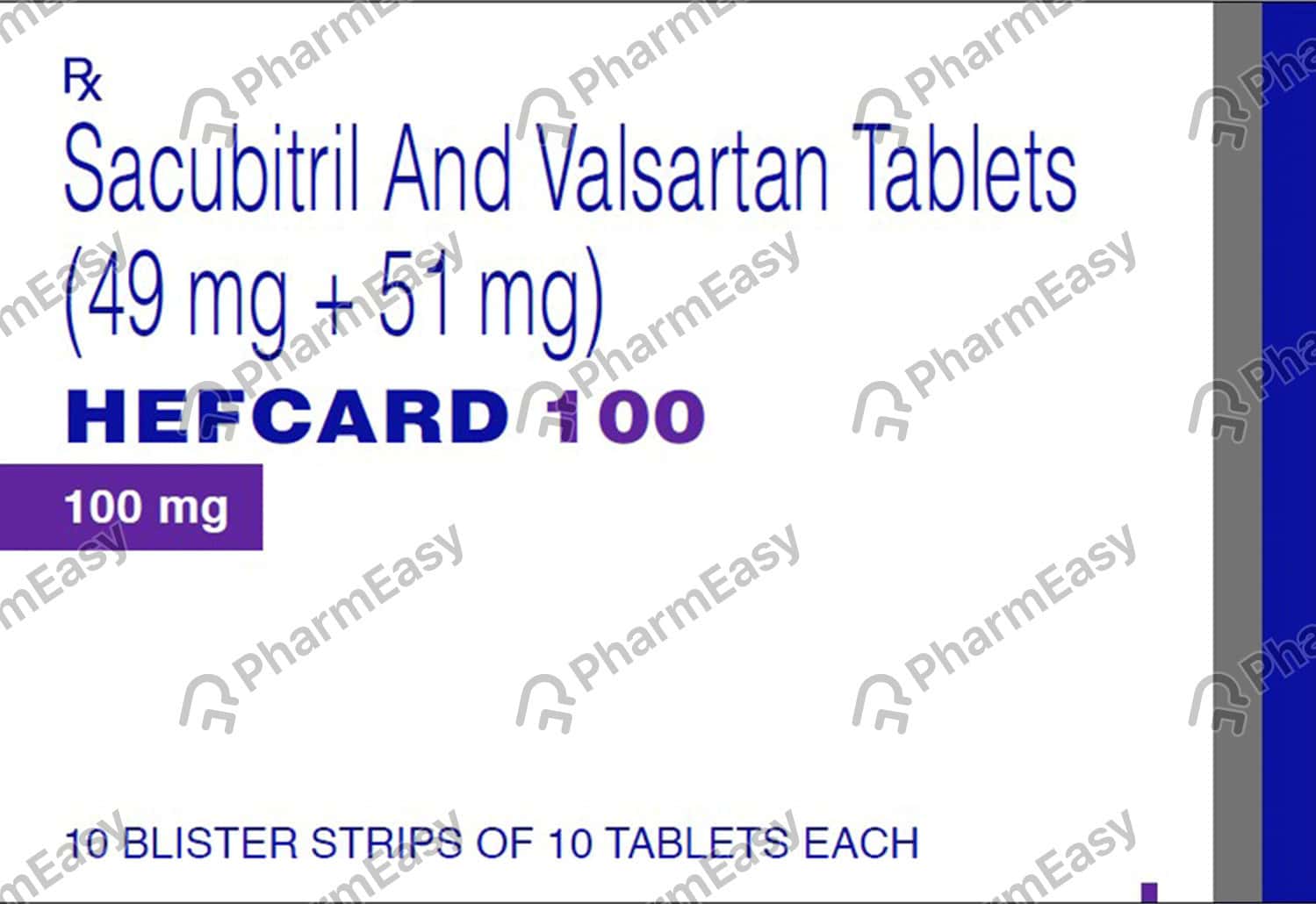 Hefcard 100mg Strip Of 10 Tablets: Uses, Side Effects, Price & Dosage ...
