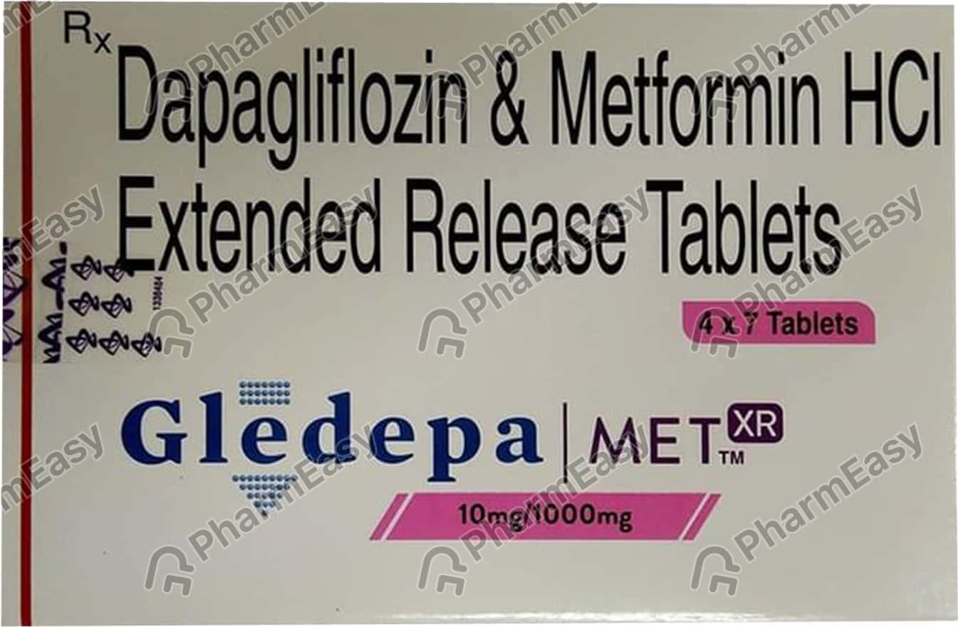 Gledepa Met Xr 10/1000mg Tablet 7'S: Uses, Side Effects, Price & Dosage ...