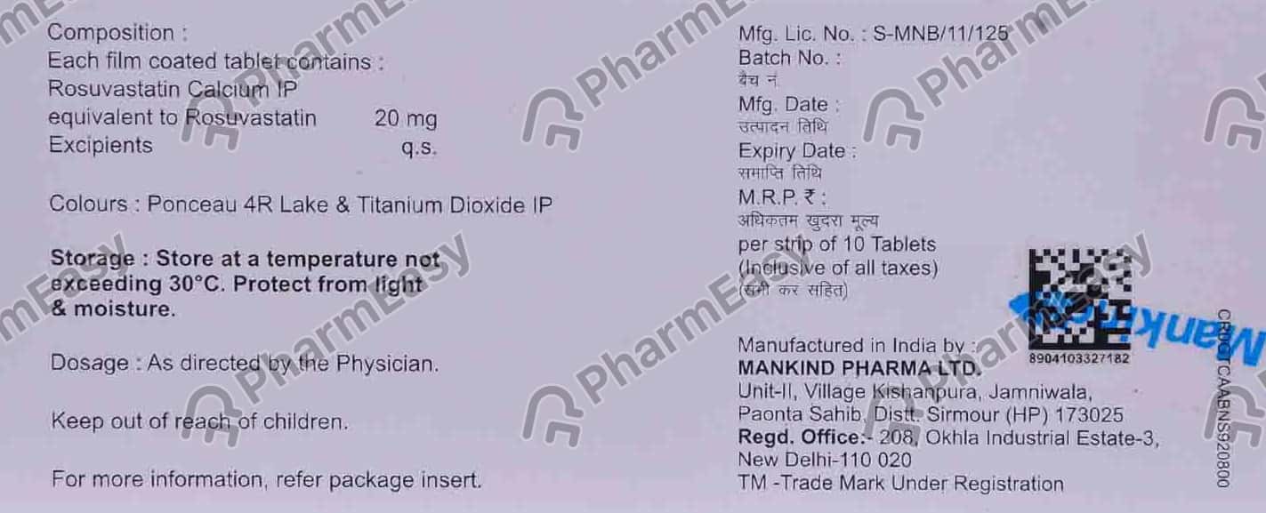 Statpure 20 MG Tablet (10): Uses, Side Effects, Price & Dosage | PharmEasy