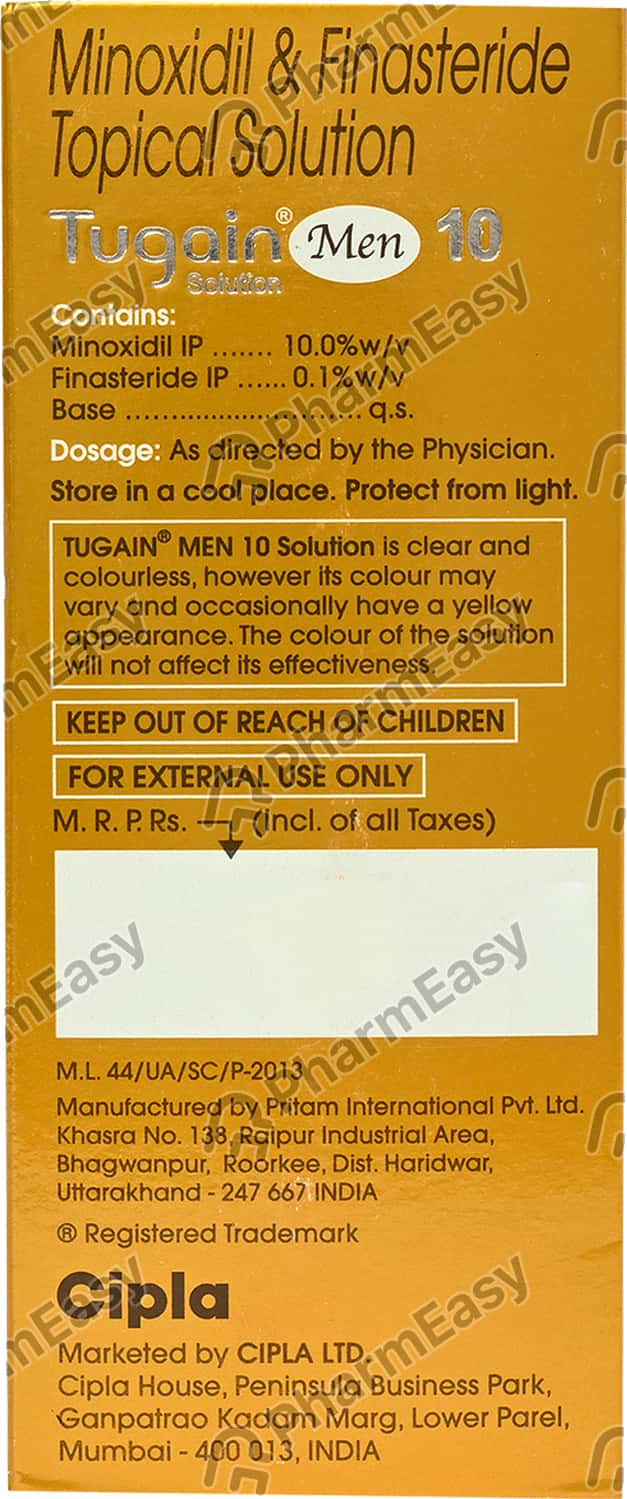 Buy Tugain Men 10% Bottle Of 60ml Solution Online at Flat 15% OFF ...