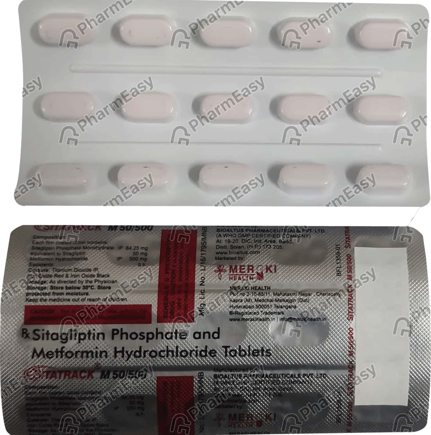 Sitatrack M 50/500mg Strip Of 15 Tablets: Uses, Side Effects, Price ...