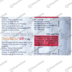 Tofashine Xr 11 Mg Tablet 10 Uses Side Effects Price And Dosage