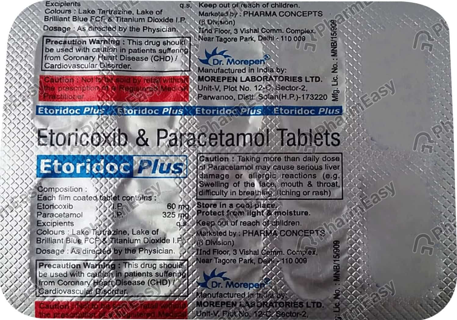 Etoridoc Plus 60/325 Mg Strip Of 10 Tablets: Uses, Side Effects, Price ...