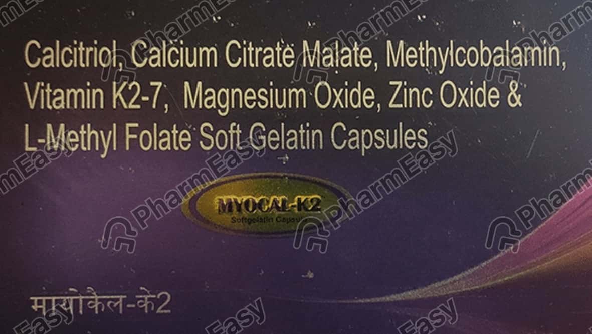 Buy Myocal K2 Strip Of 10 Capsules Online & Save Up to 24% at PharmEasy