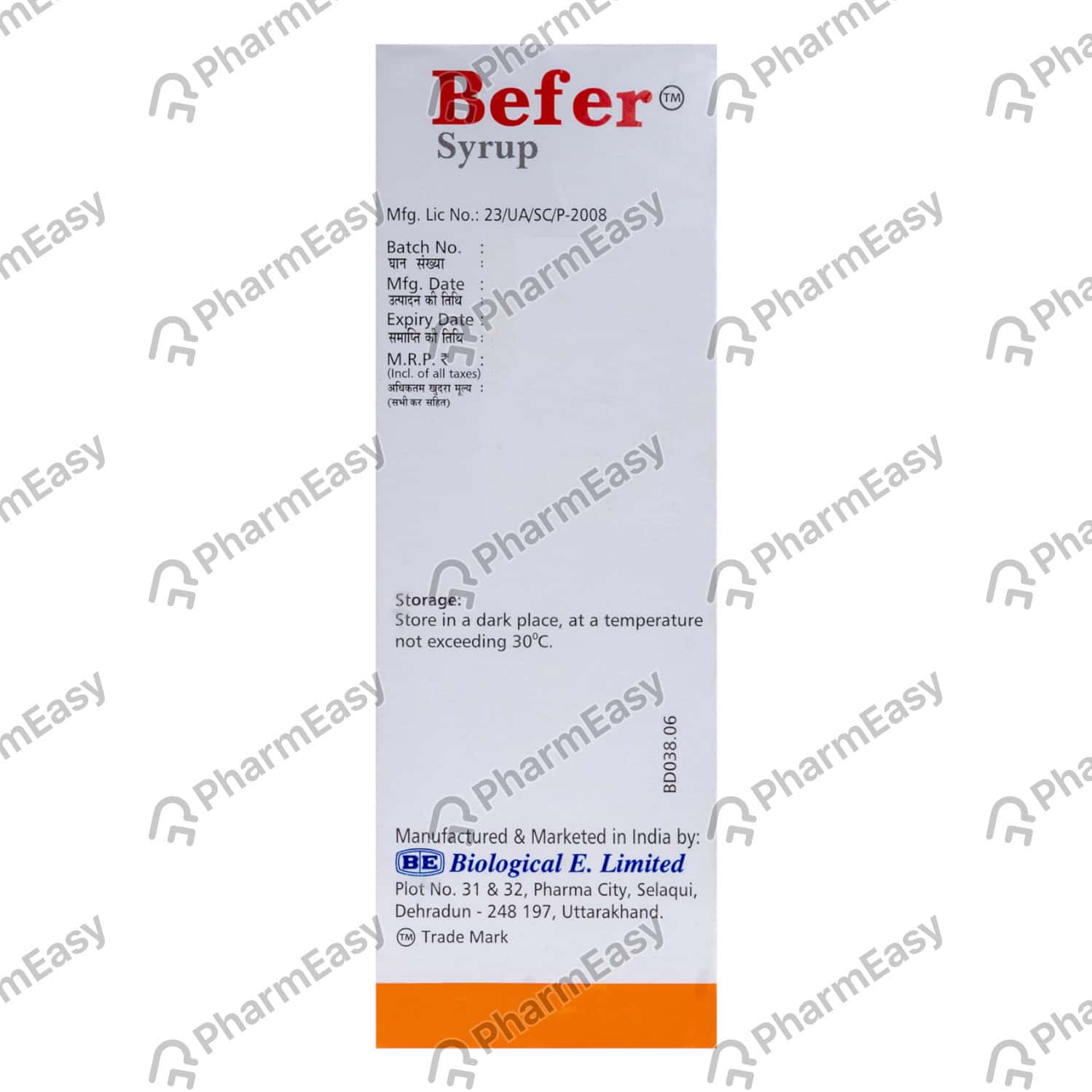 Befer Orange Flavour Bottle Of 200ml Syrup: Uses, Side Effects, Price ...