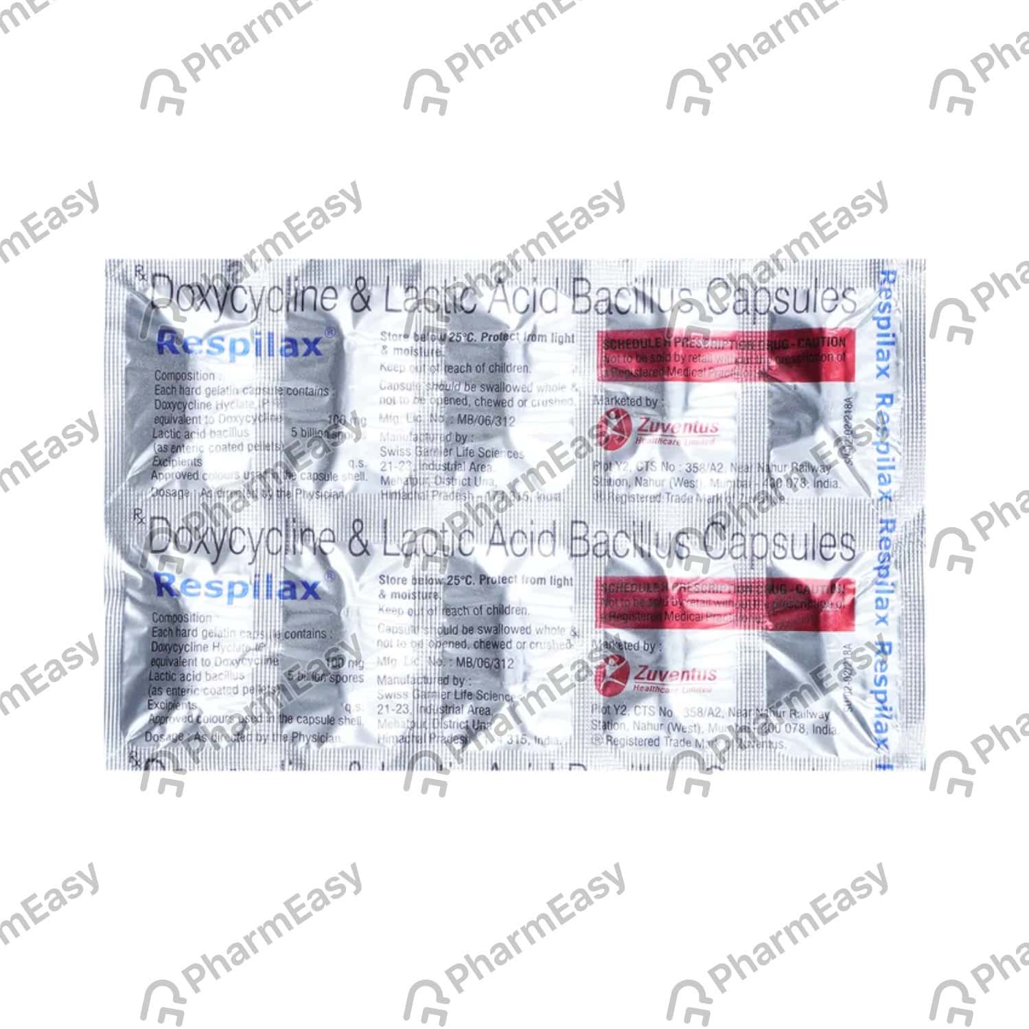 Respilax Strip Of 10 Capsules: Uses, Side Effects, Price & Dosage ...