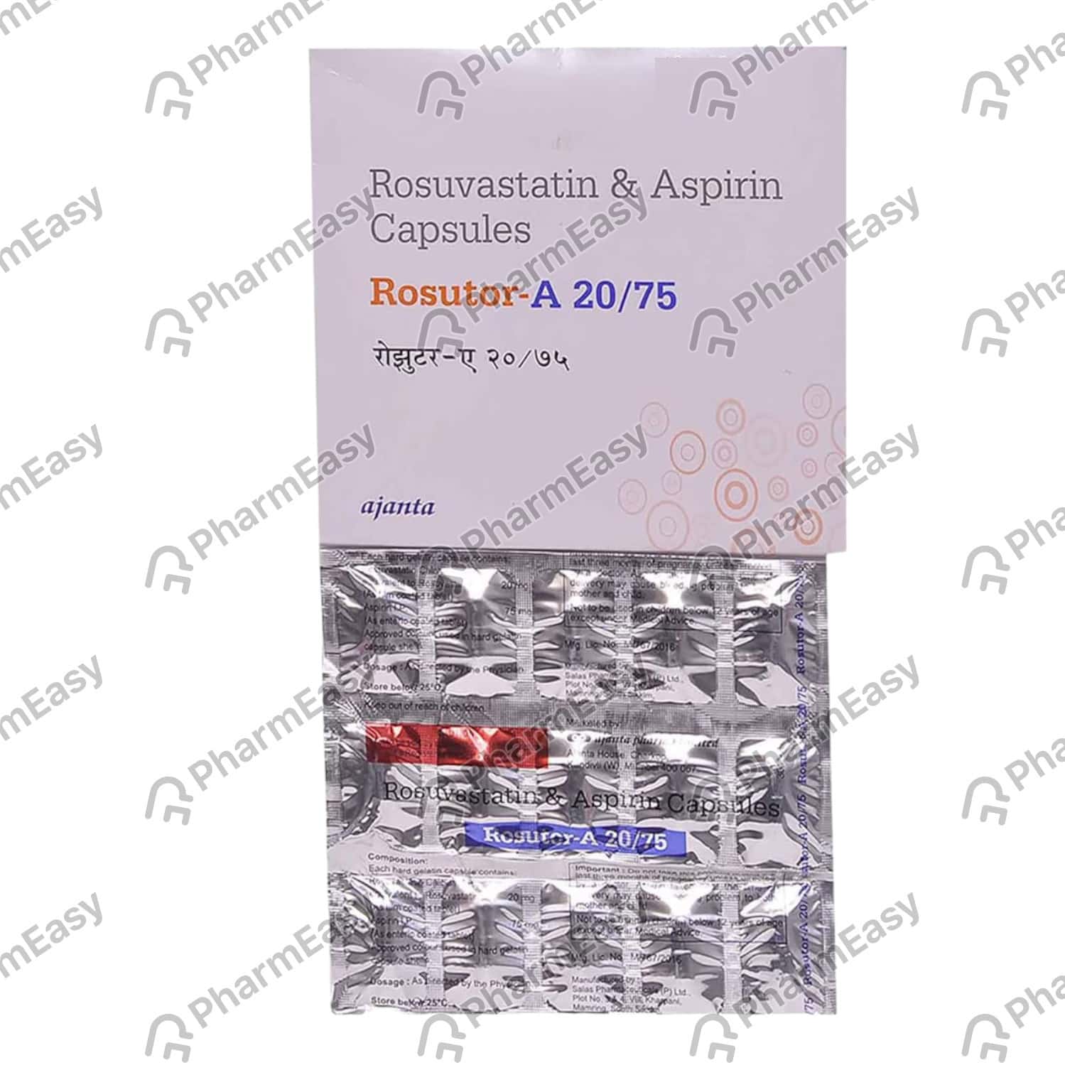 Rosutor A 20/75mg Strip Of 20 Capsules: Uses, Side Effects, Price ...