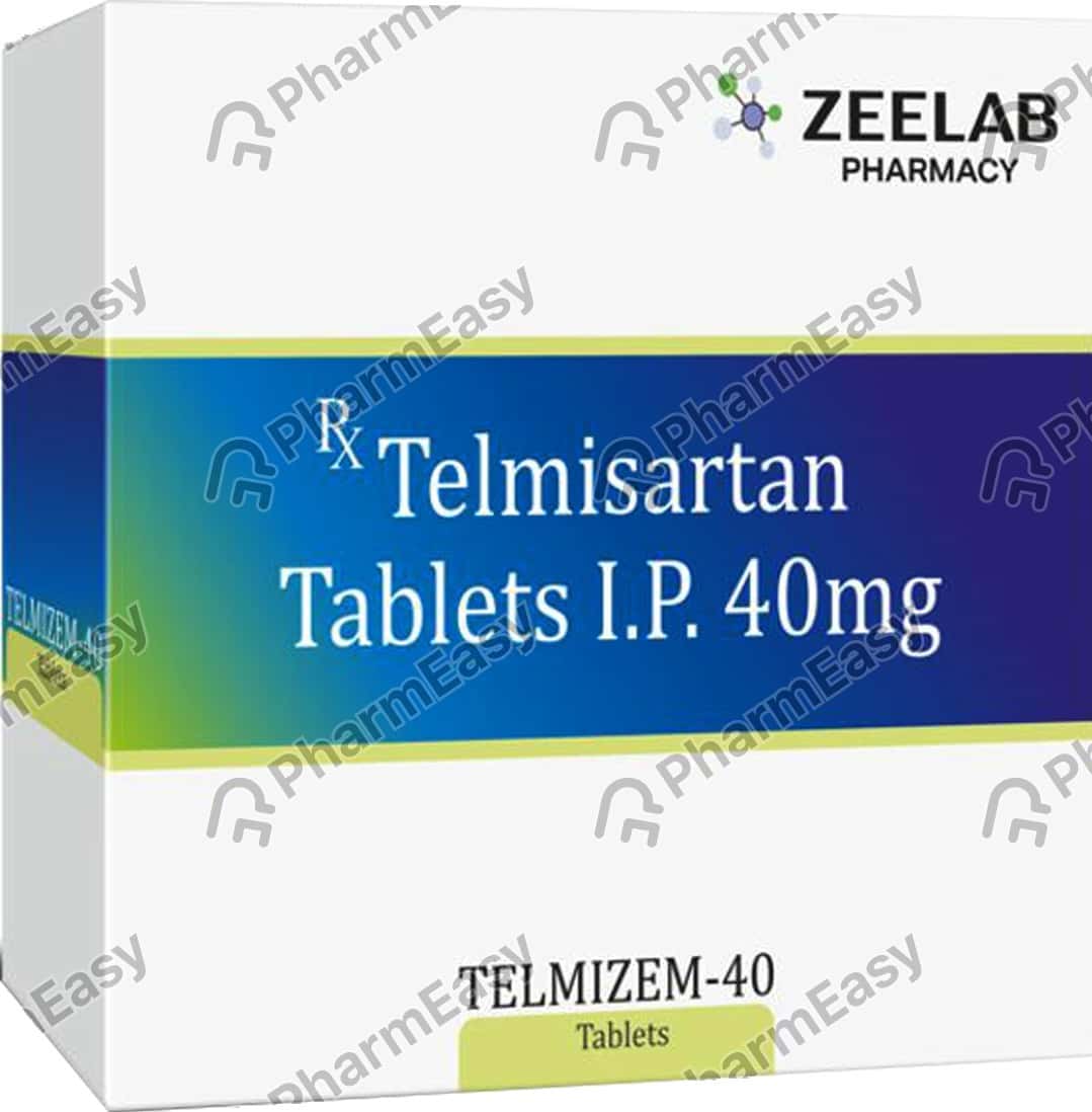 Telmizem 40 MG Tablet (10): Uses, Side Effects, Price, Dosage ...