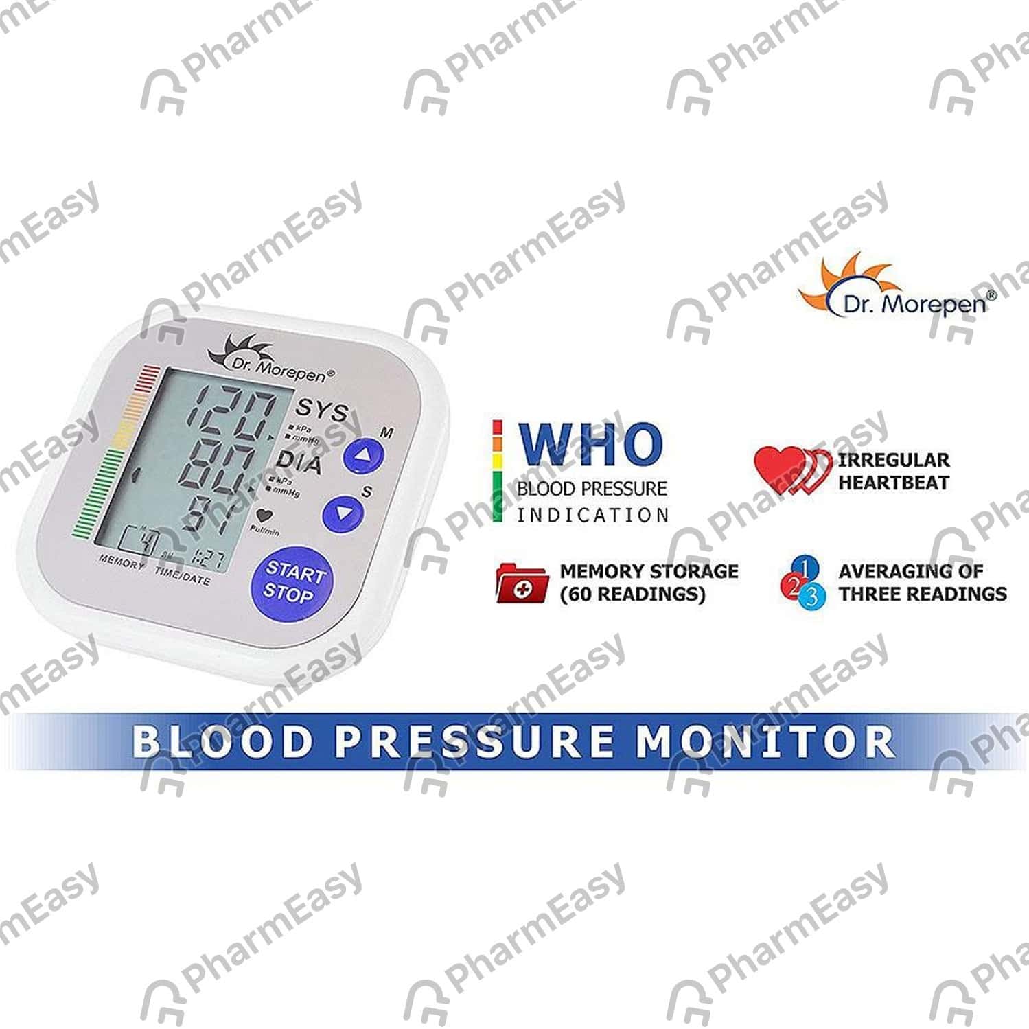 Buy DR MOREPEN BP02 BP MONITOR 1 NUMBERS Online & Get Upto 60% OFF at PharmEasy