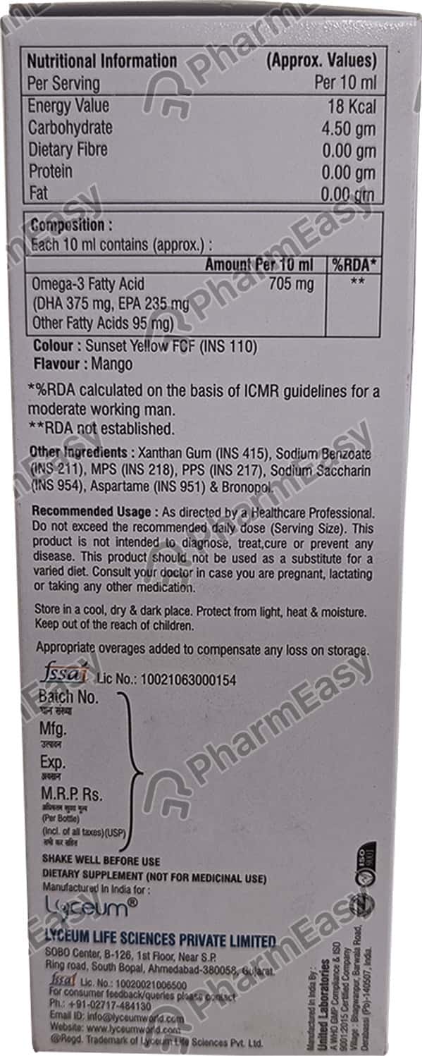 Buy Encefalon Gold Mango Flavour Sugar Free Bottle Of 200ml Syrup ...