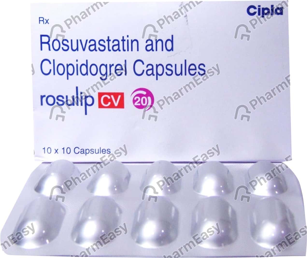 Rosulip Cv 20mg Strip Of 10 Capsules: Uses, Side Effects, Price ...