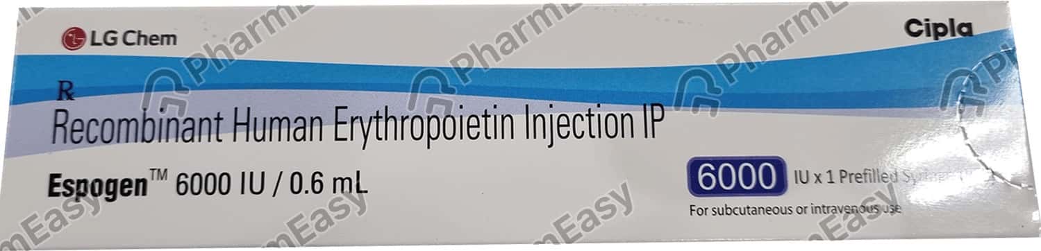 Buy Espogen 6000 IU/0.6ML Injection (1) Online at Flat 15% OFF | PharmEasy