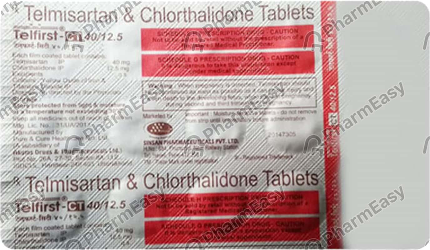Telfirst Ct 40/12.5mg Strip Of 15 Tablets: Uses, Side Effects, Price ...