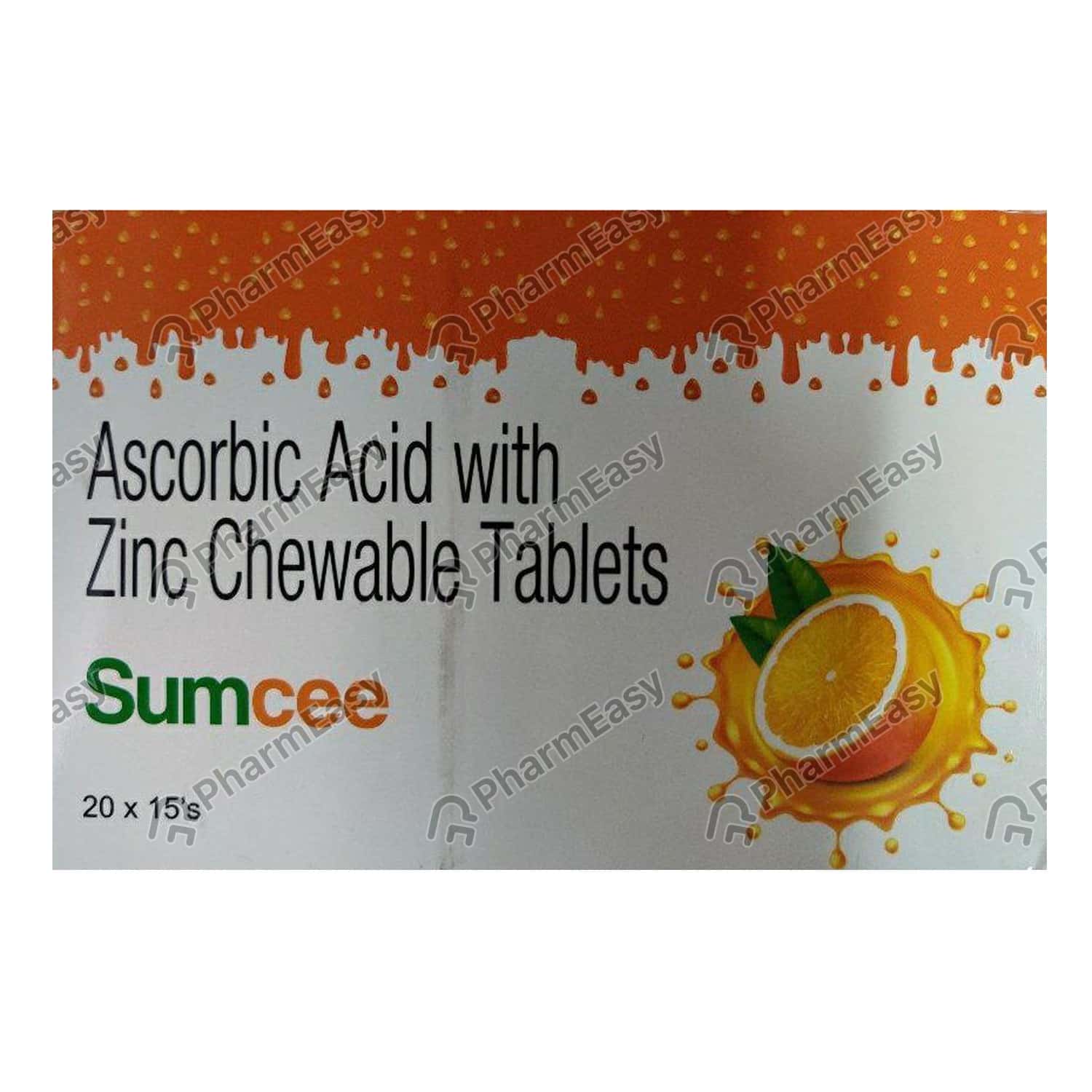 Buy Sumcee Orange Flavour Strip Of 15 Chewable Tablets Online at Flat ...