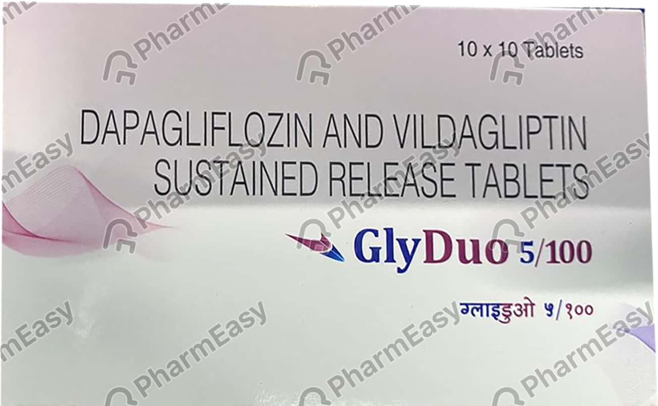 Glyduo 5/100mg Strip Of 10 Tablets: Uses, Side Effects, Price & Dosage ...