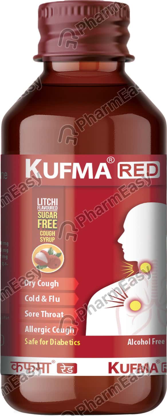 Kufma Red Litchi Flavour Sugar Free Bottle Of 100ml Syrup: Uses, Side ...