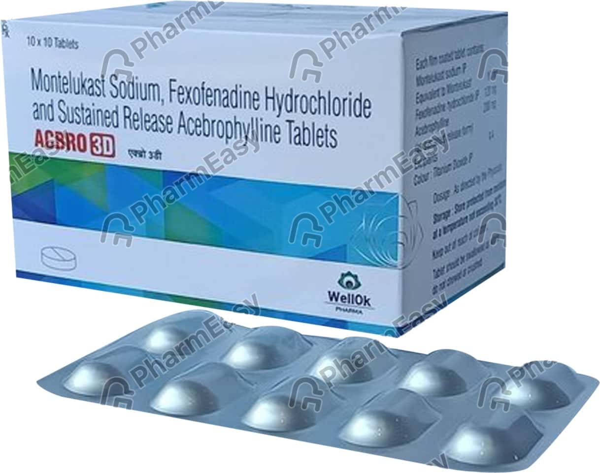 Buy Acbro 3d Strip Of 10 Tablets Online at Flat 15% OFF | PharmEasy