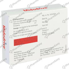 Midodrive 2.5 MG Tablet (20): Uses, Side Effects, Price & Dosage ...