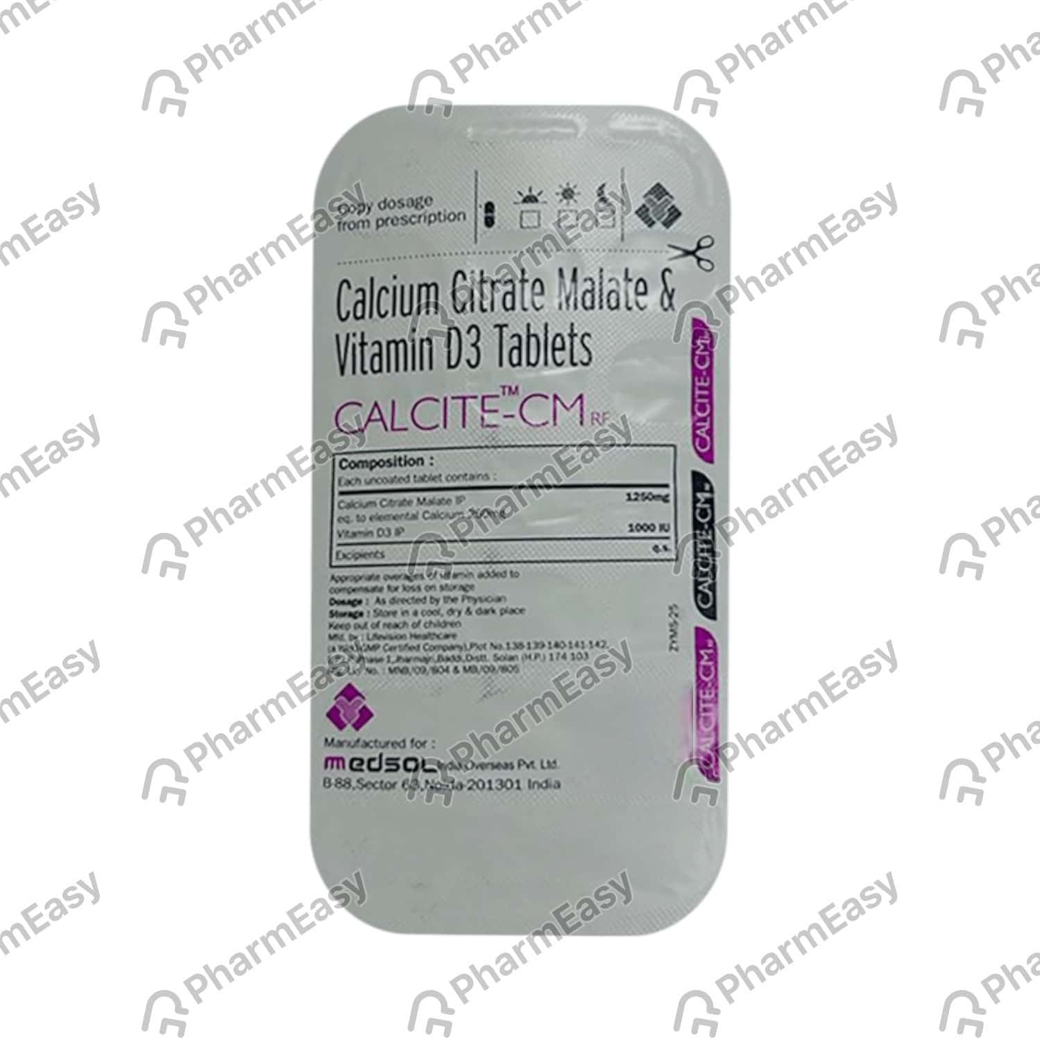 Calcite Cm Rf Strip Of 15 Tablets: Uses, Side Effects, Price & Dosage ...