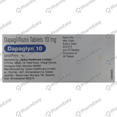 Dapaglyn 10 MG Tablet (10): Uses, Side Effects, Price & Dosage | PharmEasy