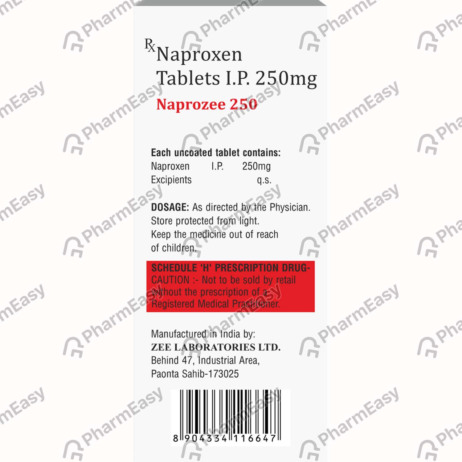 Buy Naprozee 250 MG Tablet (10) Online at Flat 15% OFF | PharmEasy