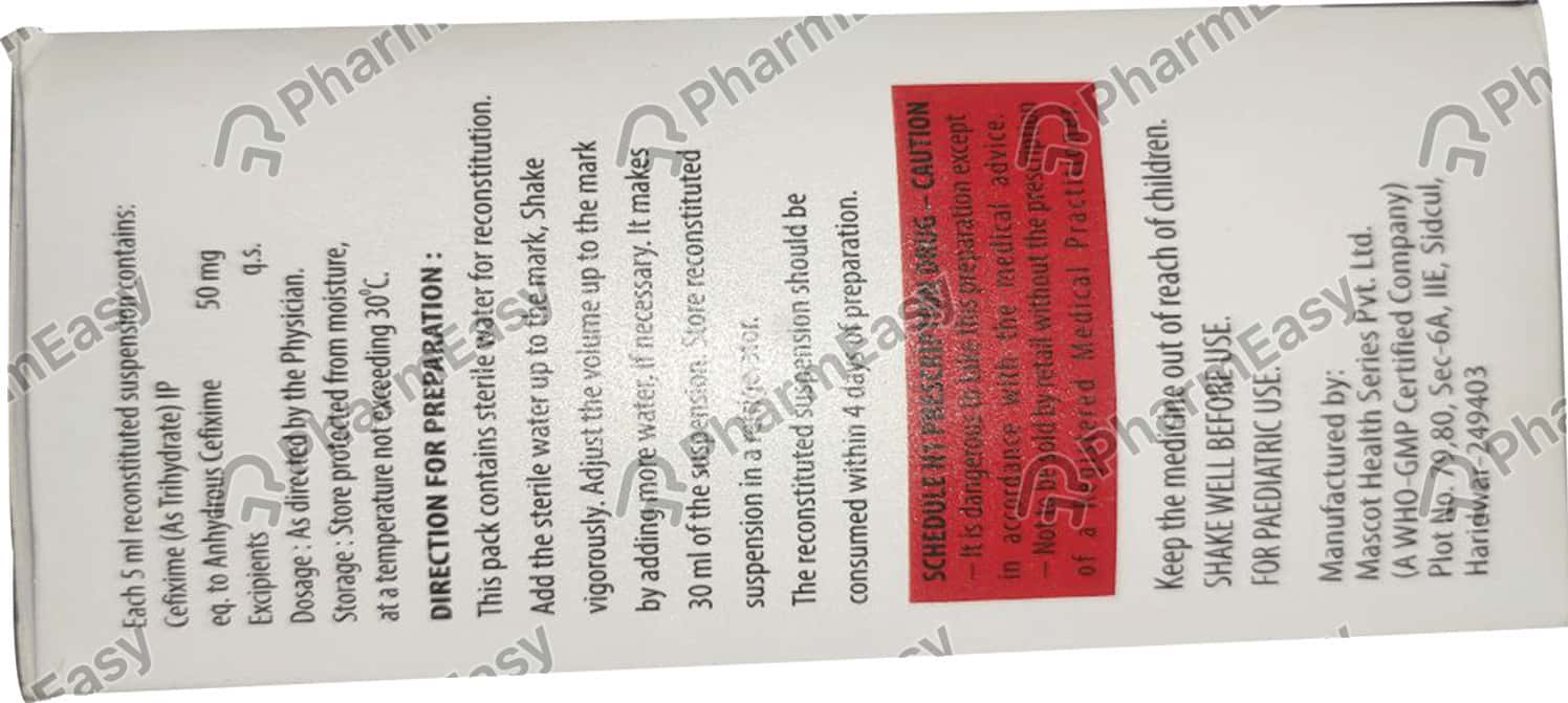 Cefxtrue 50 MG Syrup (60): Uses, Side Effects, Price, Dosage ...