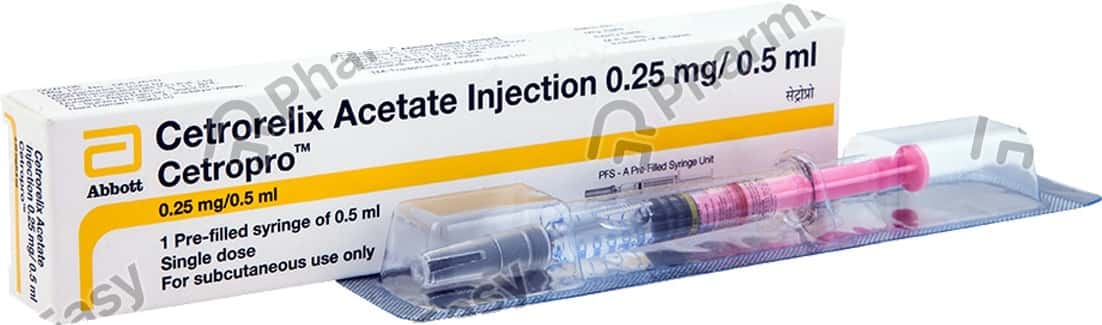 Buy Cetropro 0.25 MG Injection (0.5) Online at Flat 15% OFF | PharmEasy