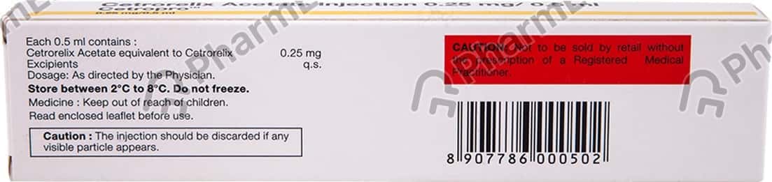 Buy Cetropro 0.25 MG Injection (0.5) Online at Flat 15% OFF | PharmEasy