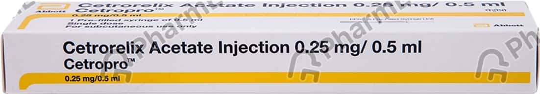 Buy Cetropro 0.25 MG Injection (0.5) Online at Flat 15% OFF | PharmEasy