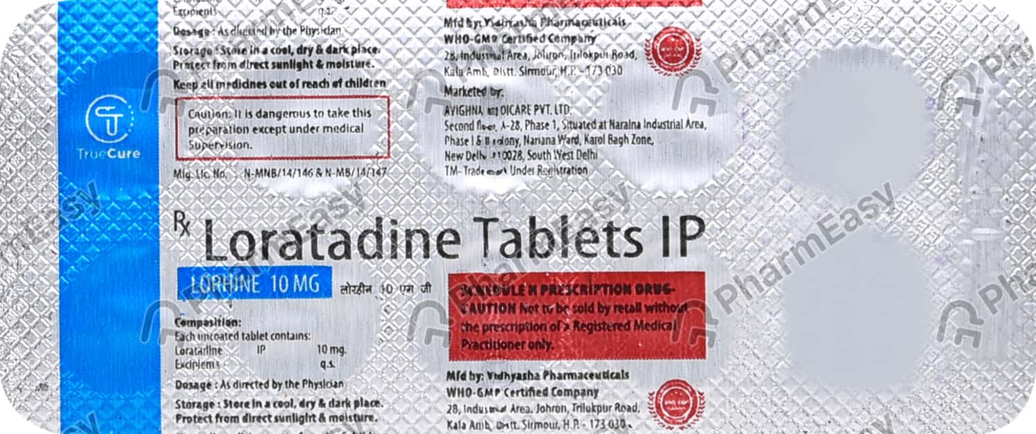 Buy Lorhine 10 MG Tablet (10) Online at Flat 15% OFF | PharmEasy