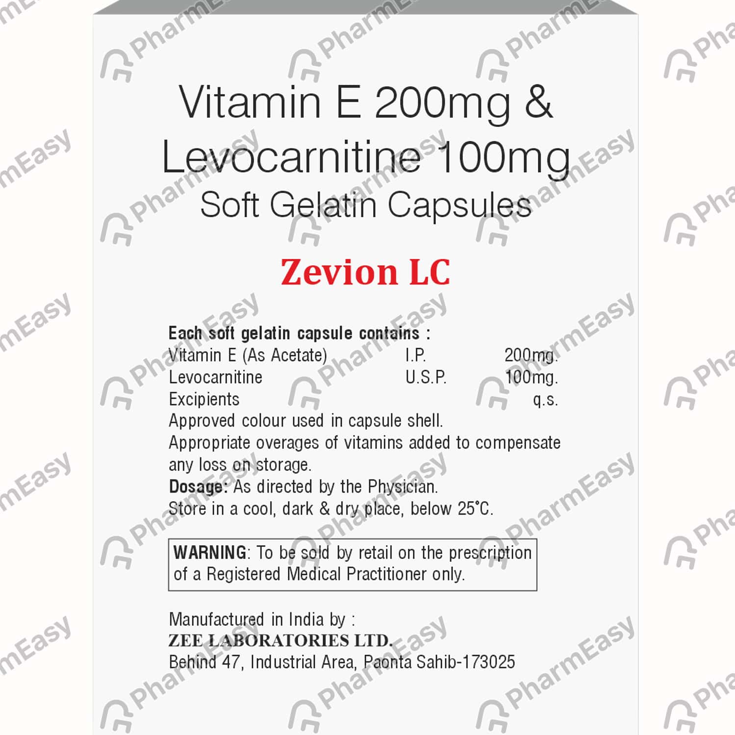 Buy Zevion Lc Strip Of 10 Softgel Capsules Online at Flat 15% OFF ...