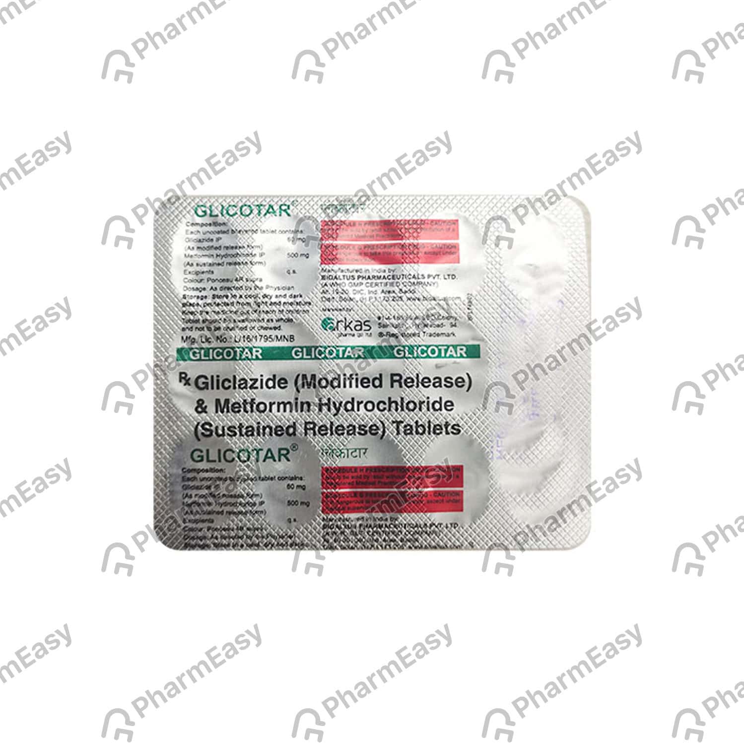 Glicotar Strip Of 15 Tablets: Uses, Side Effects, Price & Dosage ...