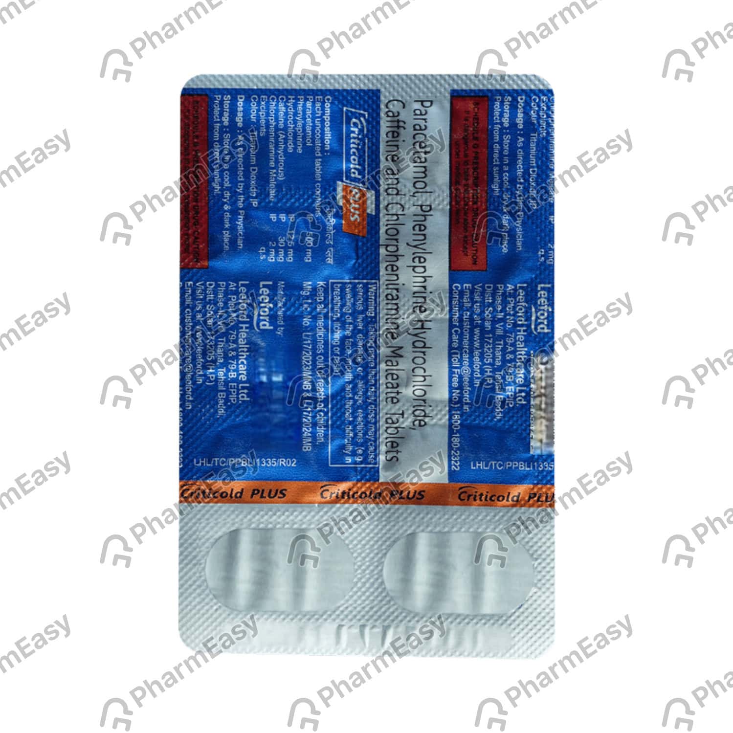 Buy Criticold Plus Strip Of 10 Tablets Online at Flat 15% OFF | PharmEasy