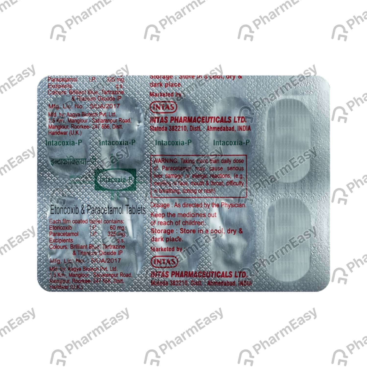 Buy Intacoxia P Strip Of 10 Tablets Online at Flat 15% OFF | PharmEasy