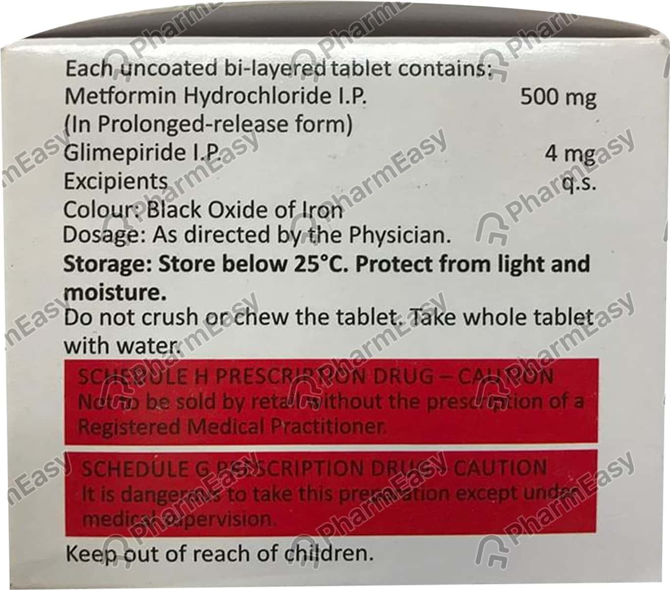 Obimet Gx4 Strip Of 10 Tablets: Uses, Side Effects, Price & Dosage ...