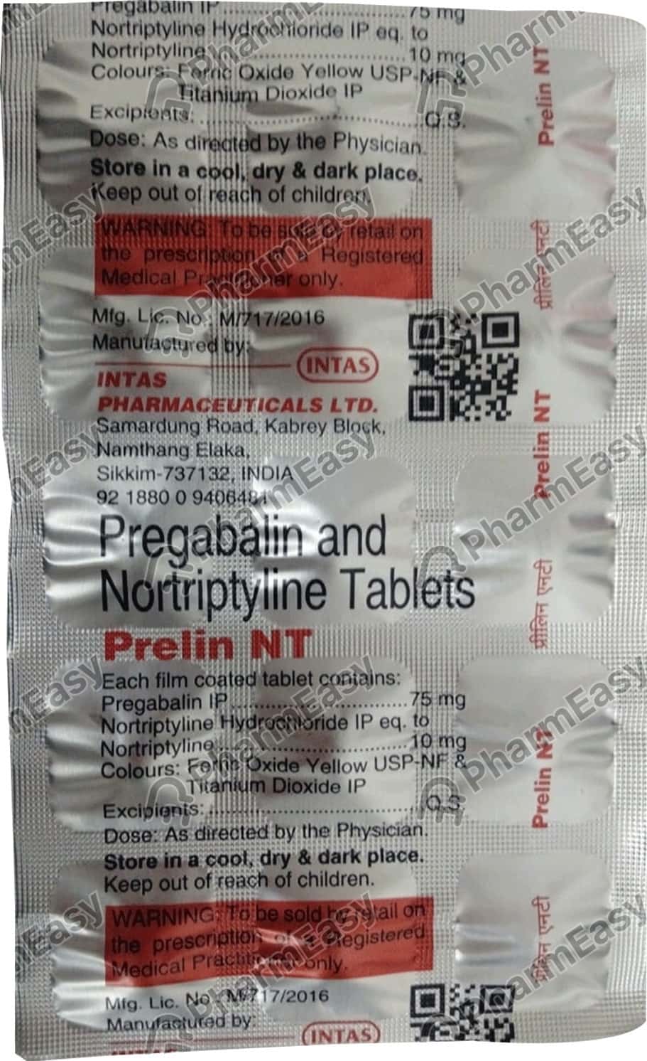 Buy Prelin Nt 75/10mg Strip Of 15 Tablets Online at Flat 15% OFF ...
