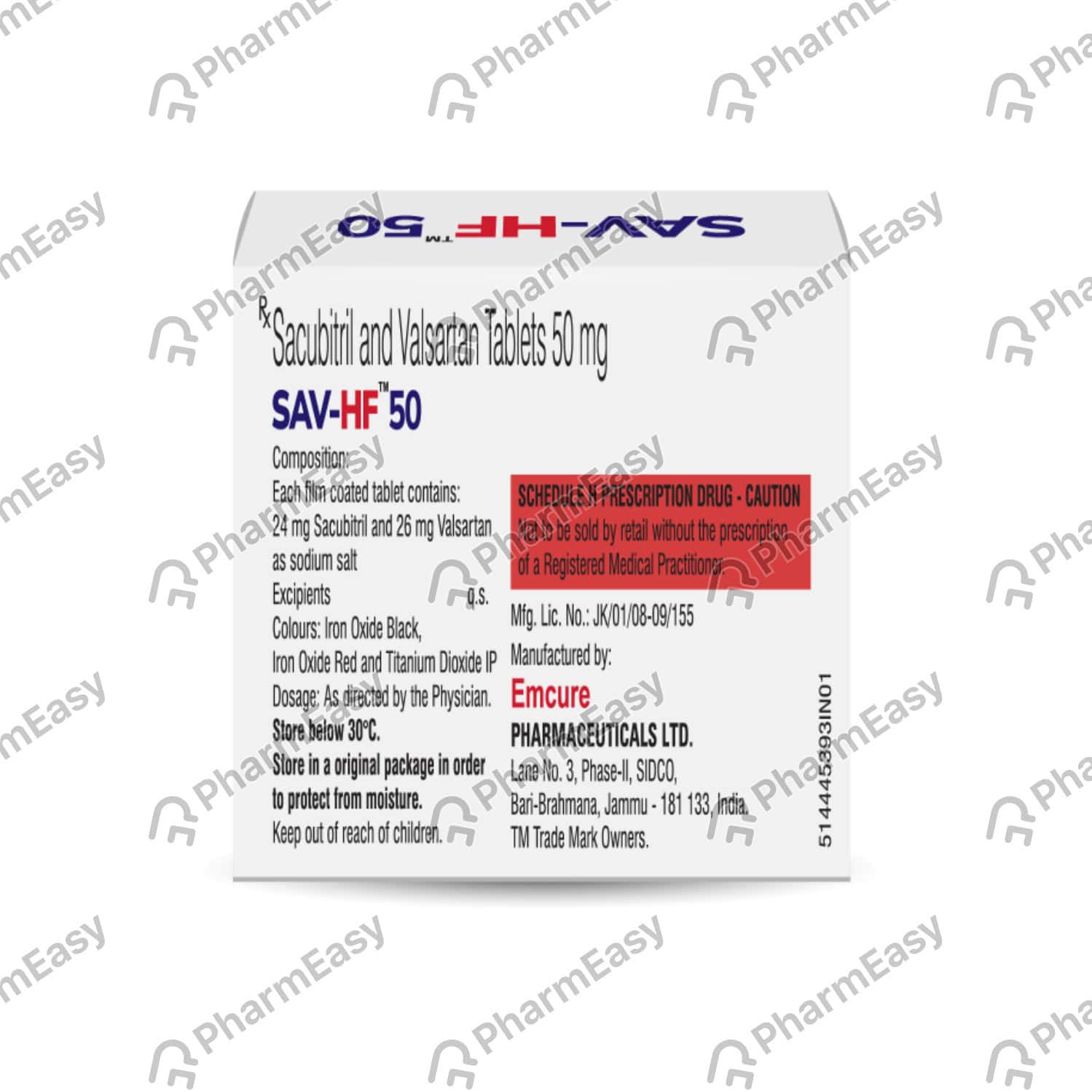 Sav Hf 50mg Strip Of 10 Tablets: Uses, Side Effects, Price & Dosage ...