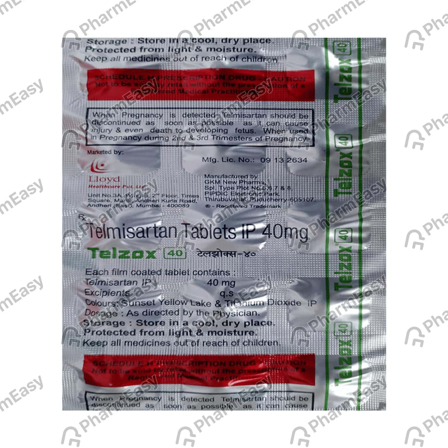 Telzox 40 MG Tablet (15): Uses, Side Effects, Price & Dosage | PharmEasy