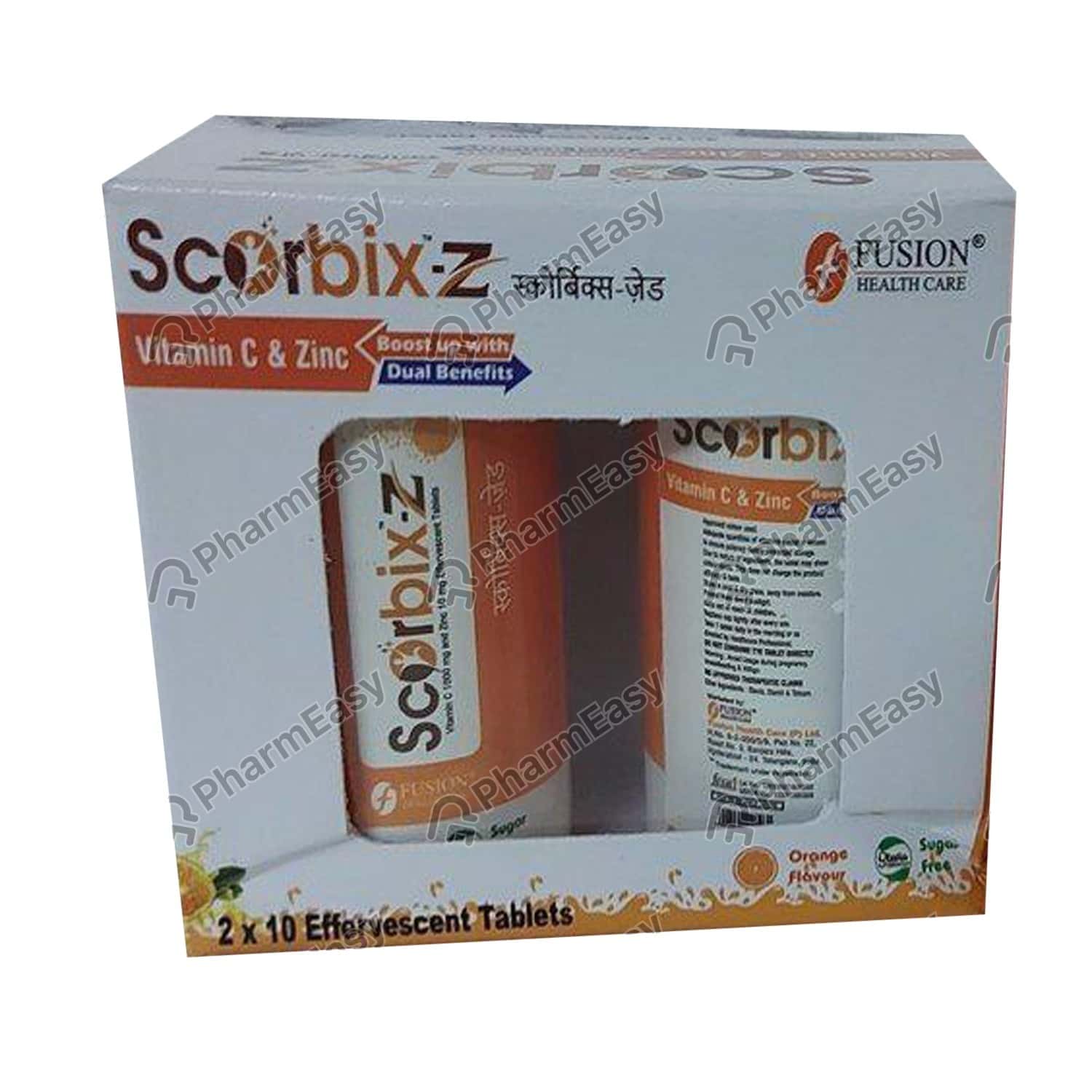 Buy Scorbix Z Orange Flavour Sugar Free Bottle Of 20 Tablets Online at ...